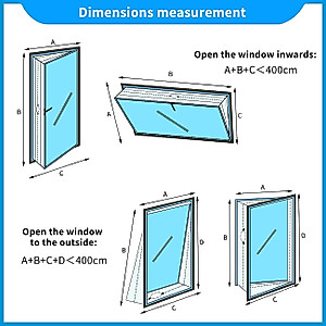 Window Seal for AC Unit, Portable AC Window Vent Kit Air Conditioner Window Tumbler Dryer 158Inch/400CM Hot Air Stop Air Exchange Guards with Zipping and Adhesive Fastener