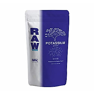RAW- Potassium Health Element for Plant Growth Increase Fruiting and Flower Production Plant Feeding Supplement for Horticultural use Indoor Outdoor 2 oz