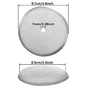 ACKLLR 4 Pack French Press Replacement Filter Screen,Reusable Stainless Steel Mesh Filters for Universal 1000 ml / 34 oz / 8 cup French Press Coffee Makers