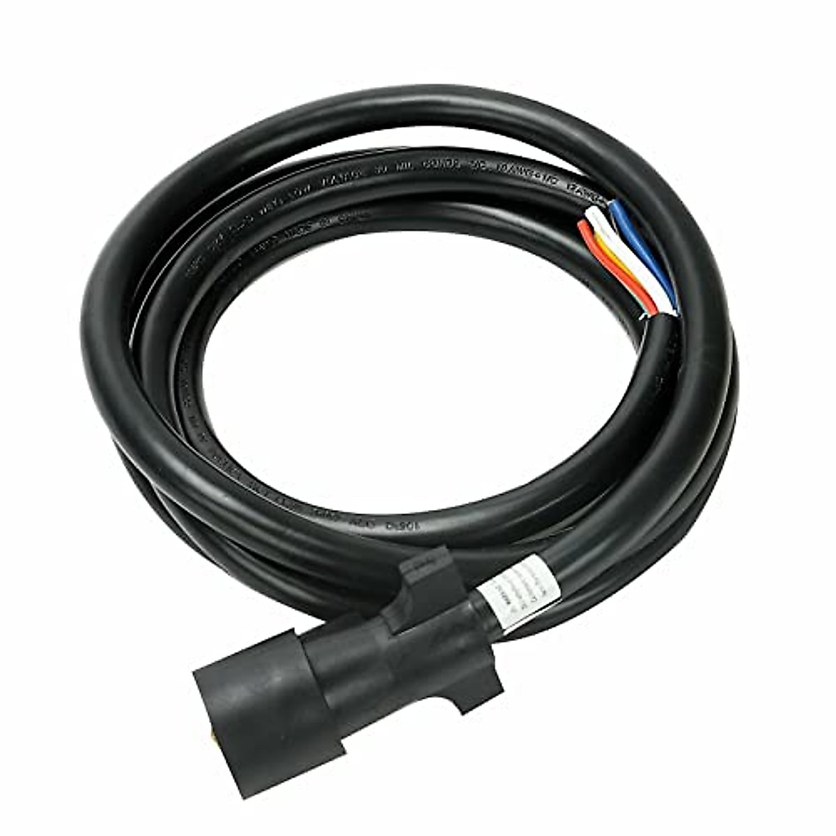TYFYB 8 Feet 7-Way Plug Inline Trailer Cord with Double Prongs Connector for RV Truck Camper Trailer Extension Cord 7 Pin Inline Harness Kit Weatherproof
