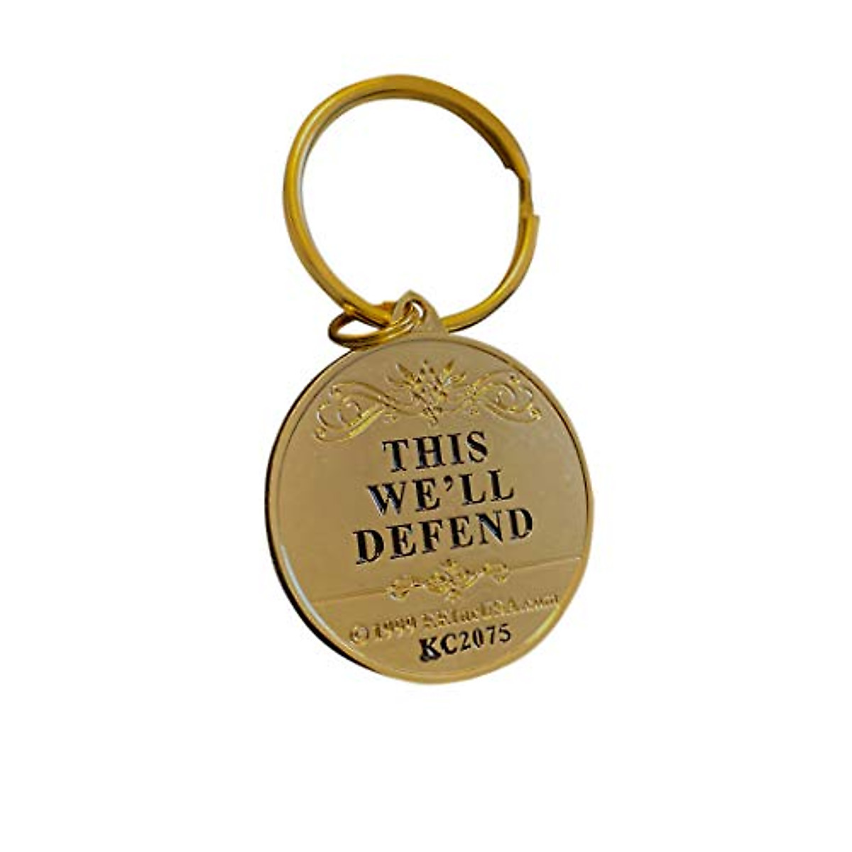 EEC, Inc. US Army Crest Keychain Patriotic Key Rings Military Gifts Collectibles Men Women, Green, 1 1/2"