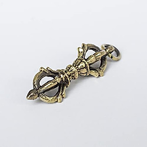 Artschatz Small - Dorje Vajra Brass Color - Symbol of Vajrayana- Pendant Necklace