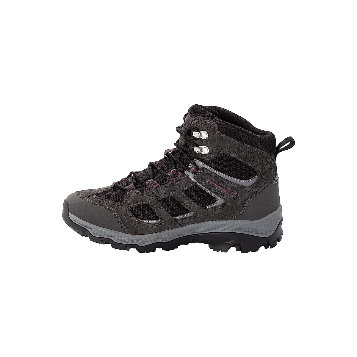 Jack Wolfskin Women's Vojo 3 Texapore Mid Hiking Shoe Boot, Dark Steel/Purple, 9.5
