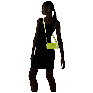 Lacoste Women's Phone Holder Wallet With Multiuse Strap, Lime White, One Size