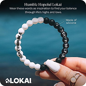 Lokai Silicone Beaded Bracelet for Women & Men, Humble Hopeful - Medium, 6.5 Inch Circumference - Silicone Jewelry Fashion Bracelet Slides-On for Comfortable Fit