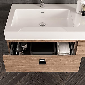 VEHCIL 20 Pack Square Matte Black Cabinet Knobs Black Drawer Dresser Knobs Cabinet Handles for Cupboard Closet Bathroom Kitchen Cabinet Hardware,Solid Zinc Alloy