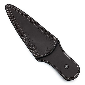 12" long custom handmade leather sheath for 7"—7.5" cutting blade dagger knife