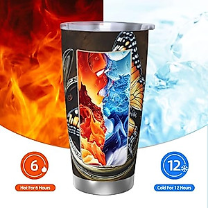 quopvn Butterfly Clocks Print 20oz Car Cup Ps Material Lid, Perfect For Hot & Cold Drinks