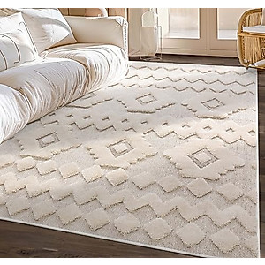 Well Woven Bellagio Chiara Tribal Moroccan Beige Flat-Weave 7'10" x 9'10" Area Rug