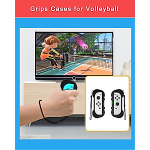 2023 Switch Sports Accessories Bundle,Hacksya Family Accessories Kit for Nintendo Switch Sports Games : Mario Golf Clubs,Wrist Bands,Soccer Leg Straps,Sword and Tennis Rackets