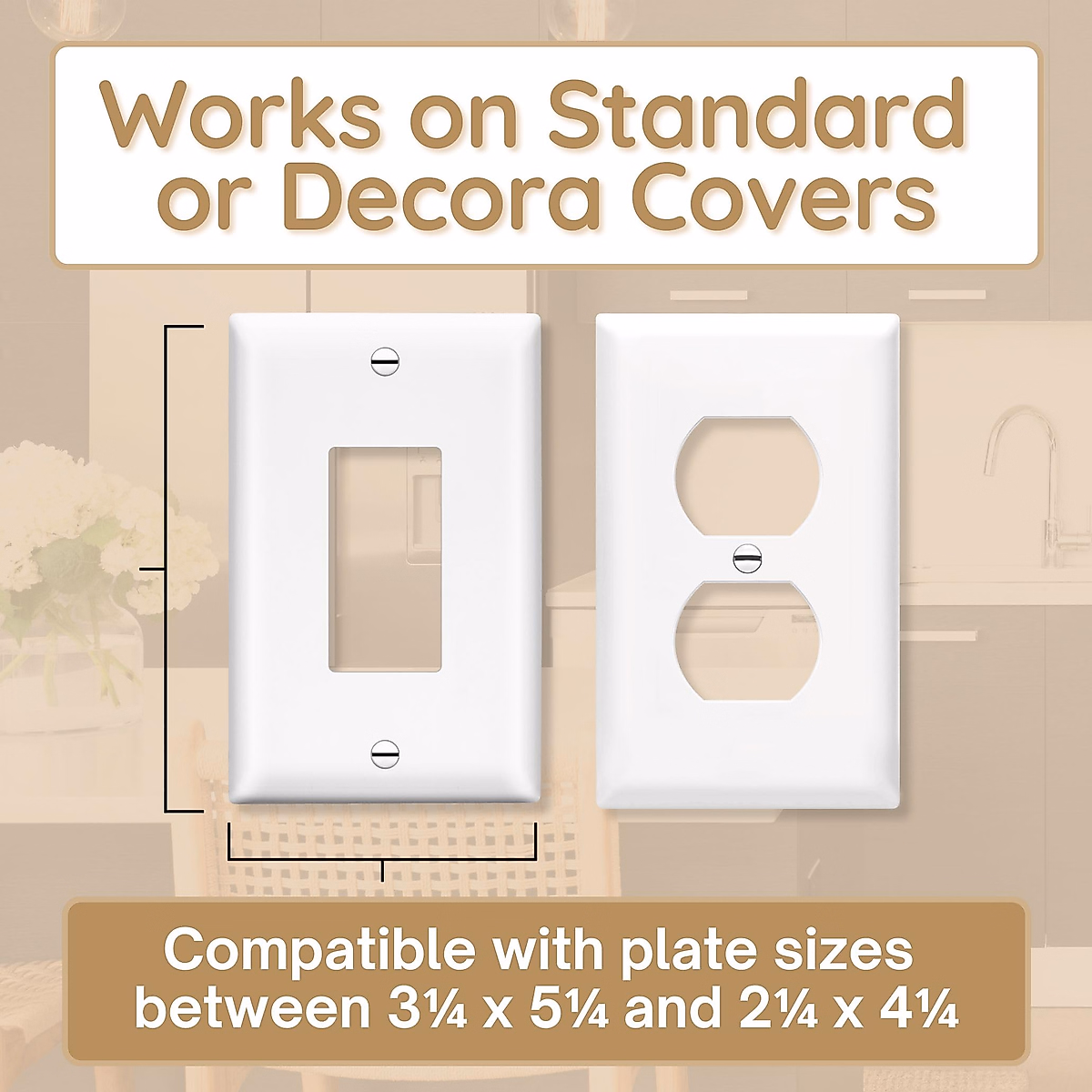 BeraTek Industries Power Perch Wall Outlet Shelf - Convert Your Outlet into Display Shelves - Alexa Speaker Stand, Electric Toothbrush Holder - Light Socket Shelf by Storage Theory - 2 Pack, White