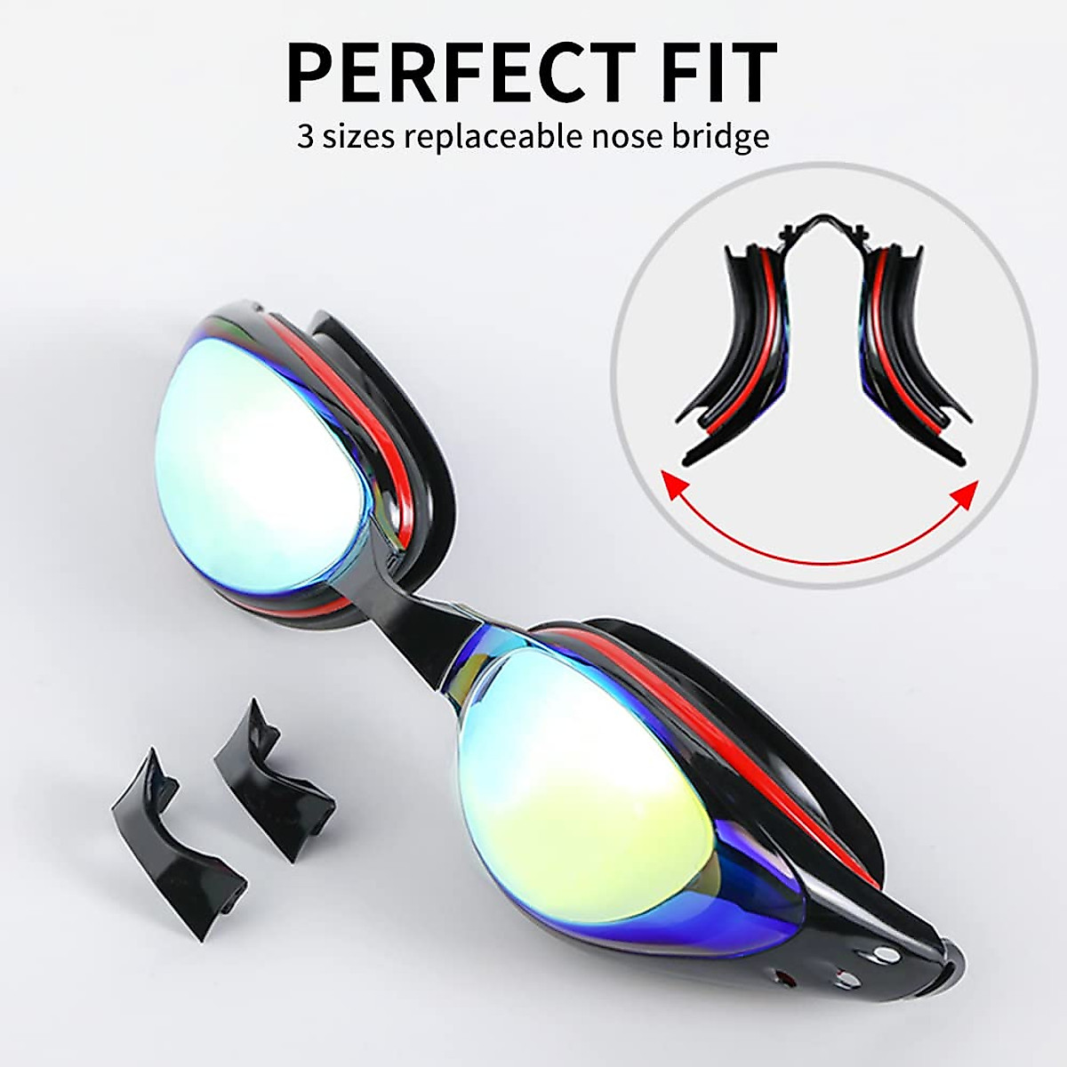 AIKOTOO Swim Goggles Shortsighted Swimming Goggles Fit for Adult Men Women Youth Anti Fog UV Protection No Leaking