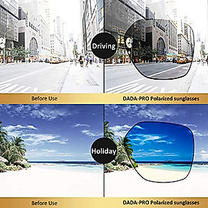 DADA-PRO Polarized Sunglasses Men Sport Driving Sun Glasses Ultralight Al-Mg Mirrored Shades UV400 Protection (Mirror)