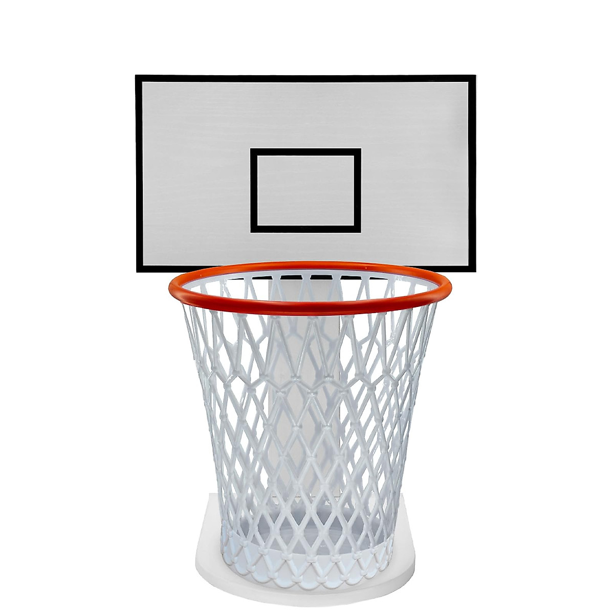 Basketball Trash Can,Trash Can Holder Wastebasket Backboard (Including 1pc Basketball Trash Can),White Wooden Basketball Garbage Can,Trash Can Basketball Hoop for Bedroom Office Kitchen Living Room
