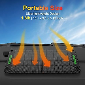 Sun Energise 10W 12V Solar Car Battery Charger, Waterproof 10 Watt 12 Volt Solar Trickle Charger & Maintainer Built-in MPPT Charge Controller for Car Boat Trailer Marine RV Motorcycle