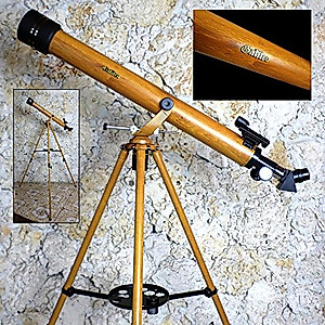 Galileo 800mm x 60mm Wood Grain Finish Astro-Terrestrial Telescope Kit with Smartphone Adapter