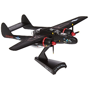 Daron Worldwide Trading Postage Stamp P-61 Black Widow Lady in The Dark 1/120 Airplane Model