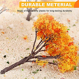 Yetaha 25PCS Model Miniature Maple Tree, HO Scale Model Tree Railroad Scenery Artificial Wargame Diorama Supplies for Micro Landscape Plant DIY Crafts Garden Ornament, Height 2.6inch/6.5cm