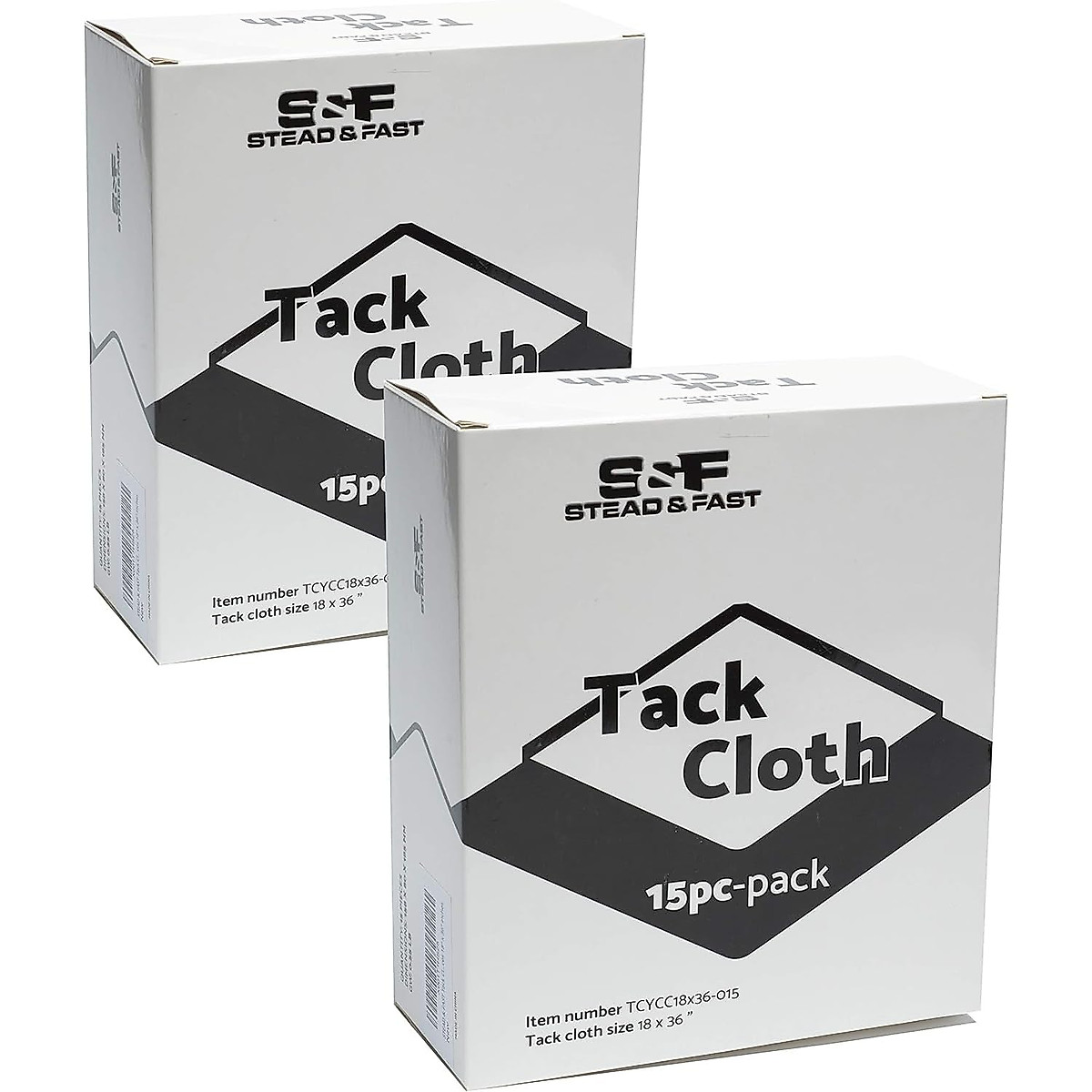 S&F STEAD & FAST Tack Cloth Automotive, 30 pcs, Bulk 2-Box Auto Sticky Tac Cloths Set, Premium Professional Grade Tack Rags for Woodworking, Painting, Sanding