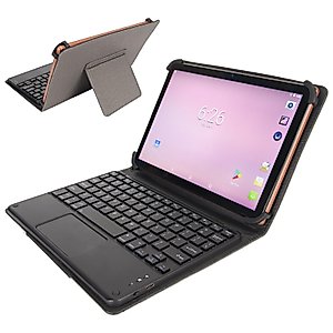 2 in 1 Tablet with Keyboard, 10.1 inch Tablet Support 4G LTE Cellular, Android 12, 8+256GB, 2.4/5G WiFi, MT6755 8 Core CPU, 8MP+16MP Tablet PC (US Plug)