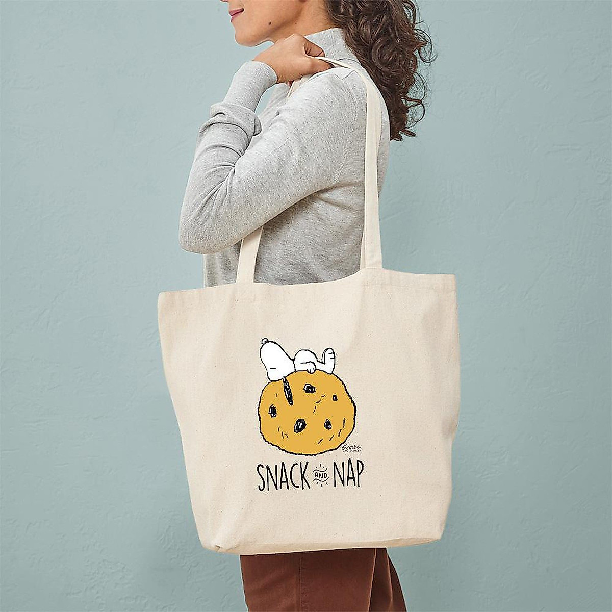 CafePress Peanuts Snoopy Canvas Tote Shopping Bag