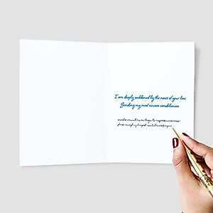 Graphique Watercolor Willow Sympathy Card | Condolence and Bereavement | Thinking of You | Grief and Loss | Family and Friends | Color-Coordinated Envelope | 5" x 7" (Single Card)