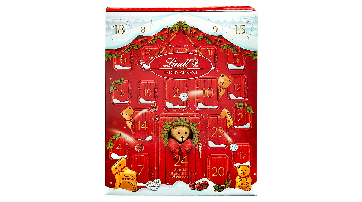 Lindt Bear & Friends Advent Calendar – 24 Swiss Chocolates for Christmas