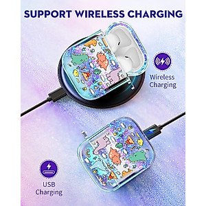 Kokaaee for Airpod Case 2nd & 1st Generation Cover Kawaii Funda Cute Aesthetic Girl Women Protector Liquid Glitter Bling Sparkly Design Estuche Keychain Girly for Apple Air Pod 1/2 Gen