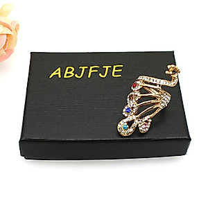 ABJFJE Peacock Crysrtal Ring Anniversary Eternity Band Cubic Zirconia Ring Crystal Wedding Cocktail Rings Fashion Luxury Jewelry for Women (8)