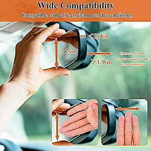 JHZWD Rear View Mirror Phone Holder, Car Phone Holder Rotatable and Retractable Universal Multifunctional Phone Mount for Car