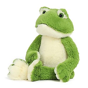 Muiteiur Plush Frog Stuffed Animal Cute Frog Soft Toy with White Belly Gift for Kids Girlfriend (Green,17.7 inch)