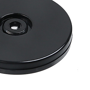 Geesatis 4 Pcs Acrylic Lazy Susan 3 inch Rotating Turntable Organizer Bearings Round Swivel Plate for Spice Rack Table Cake Kitchen Pantry, Black