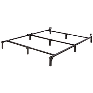 Amazon Basics Metal Bed Frame, 9-Leg Base for Box Spring and Mattress - Queen, 79.5 x 60-Inches, Tool-Free Easy Assembly
