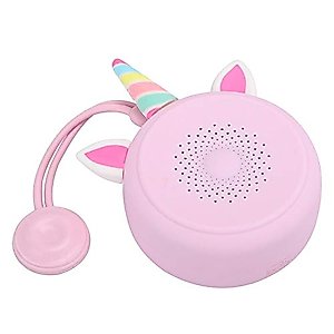 Bluetooth Speaker Pink Waterproof, Unicorn Cartoon Wireless Bluetooth Portable Speaker Desktop Wireless Music Player for Camping/Beach/Sports/Shower