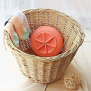 Mini Washing Machine Portable turbo Washers -USB underwear Panties Small Cleaning Mchine -Lightweight Travel Laundry Washer- For Camping Apartments Dorms Business (White)