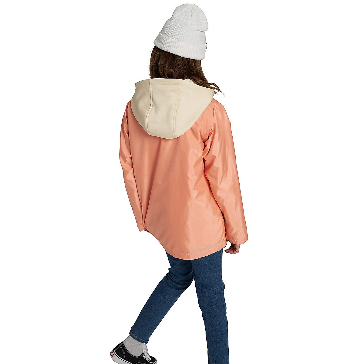 Burton Kids' Ripton Coach Jacket, Pink Dahlia/Creme Brulee Heather, Medium