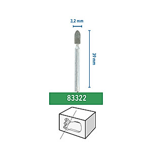Dremel 83322 Silicon Carbide Grinding Stones, 3 Rotary Tool Accessories for Grinding, Sharpening and Engraving in Stone, Glass and Non-ferrous Metals