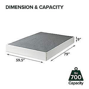 ZINUS 9 Inch Metal Smart Box Spring with Quick Assembly, Mattress Foundation, Strong Metal Frame, Easy Assembly, Queen