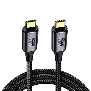 JINPINCABLE USB4 Cable 40Gbps,100W Fast Charging,Compatible with Thunderbolt 4 3 and Type-c,8K @60Hz,for USB C Laptop, Smartphone, External SSD,eGPU,Docking Station,1Ft (2 Pack)