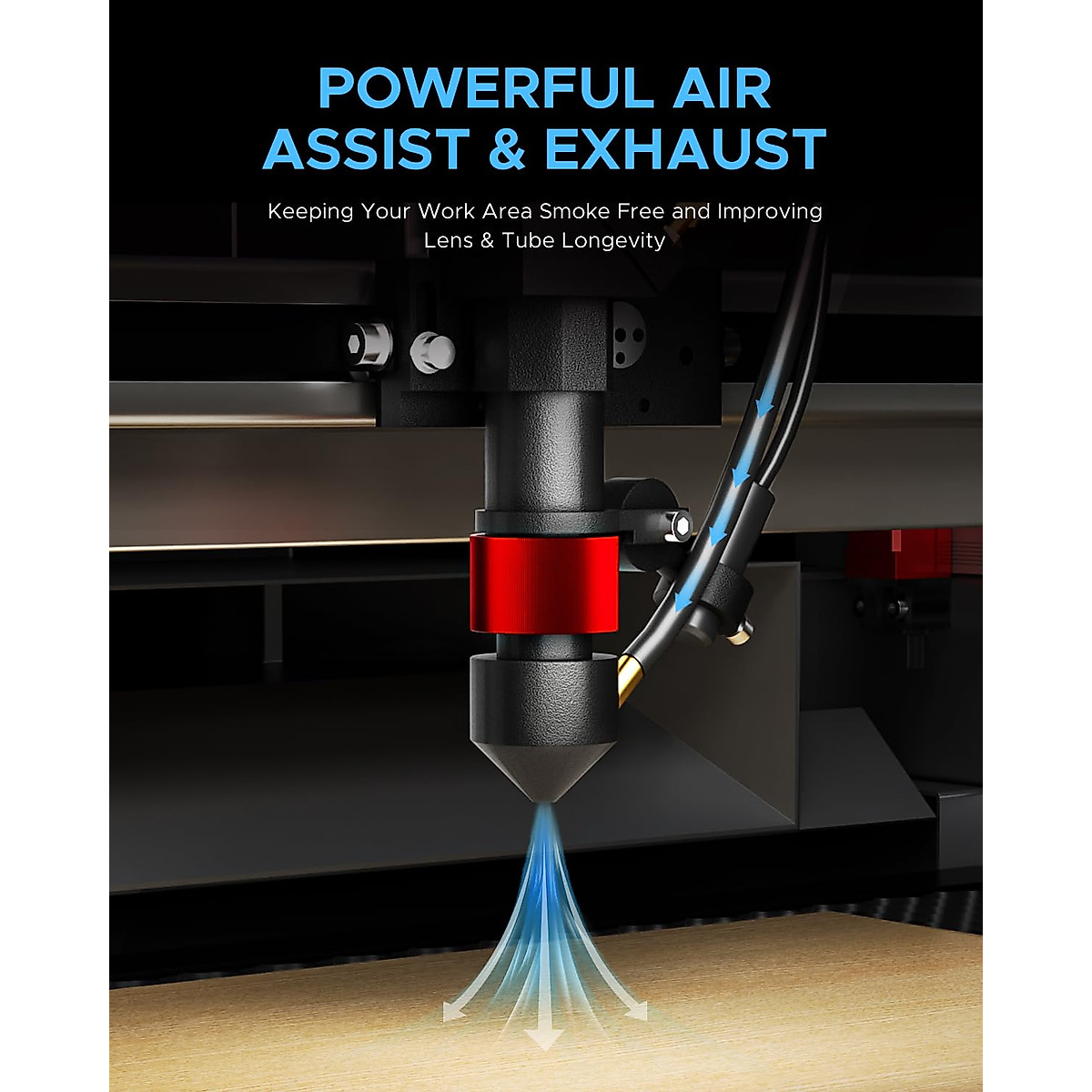 OMTech K40+ 40W CO2 Laser Engraver, 12" x8" Desktop Laser Cutter & Engraving Machine for Home Use, LightBurn Compatible LightBurn & LaserGRBL Compatible Laser Head Air Assist Water Pump