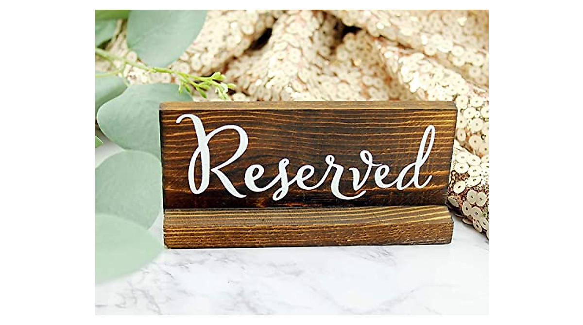 Rustic Wooden Reserved Signs for Tables - Weddings & Events