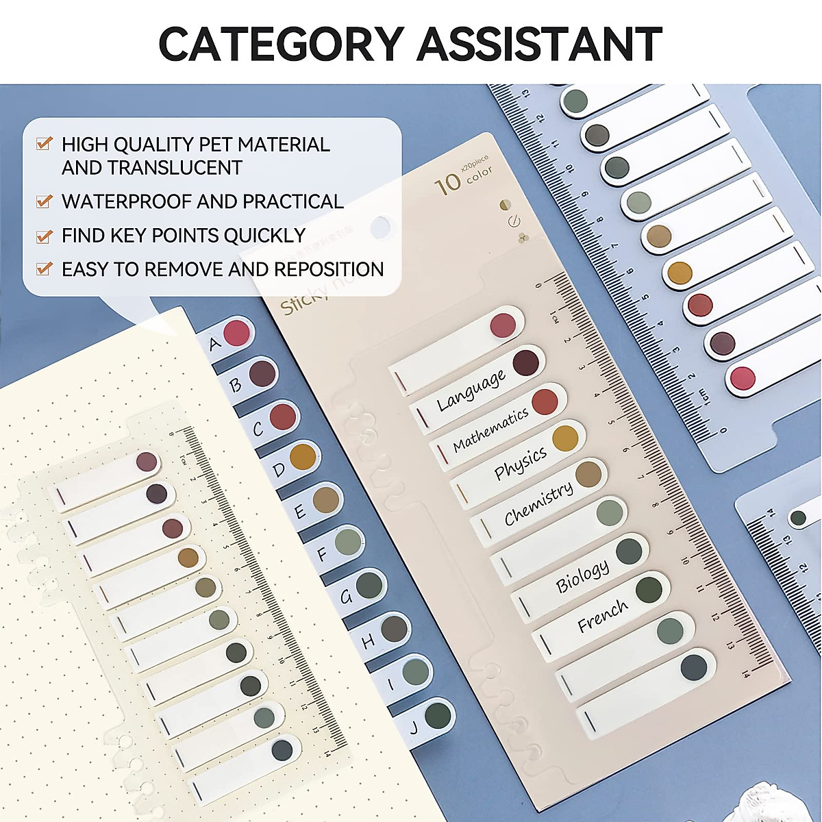 Soomeet Weekly Planner, Undated Planner Weekly and Monthly, Goal Planner, Calendar Stickers, Faux Leather Cover, Time Management Manual and Planner, A5 Hardcover with Ruler, 200 Pages, Black