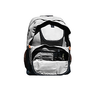 Retro Punk-Style Canvas Backpack (Grey w/Angel Decal)