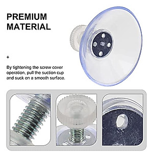 DOITOOL 10pcs Clear PVC Screw Suction Cup Hook Heavy Duty Thickened Sucker Manual Adjusting Sucker with Lock Nut for Bathroom Wall Door Glass Window