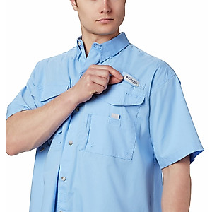 Columbia Men's Bonehead Short Sleeve Shirt, White Cap, Large