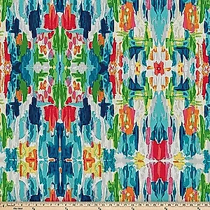 Pillow Perfect Outdoor/Indoor Abstract Reflections Chair Pads, 2 Count (Pack of 1), Blue