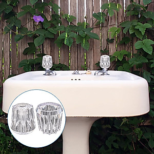 2 Pcs Large Shower Knob Replacement, Acrylic Tub Shower Faucet Handle Compatible with Price Pfister Contessa Windsor, Easy Install Handles for Bathroom Bathtub Kitchen (12 Point Broach Faucet Handle)