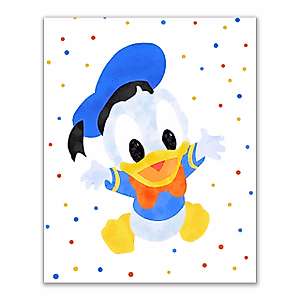 BigWig Prints Mickey And Minnie Prints - Minnie Mouse Wall Art, Mickey Mouse Wall Decor, Disney Pictures for Kids Room, Donald & Daisy Duck Posters, Goofy, Pluto - Unframed Set of 6 (8x10)