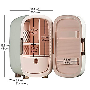 CAYNEL Beauty Mini Fridge 12Liter Smart breathing light display for Skincare& Cosmetics,Breast Milk,Portable Compact Personal Makeup Fridge 100% Freon-Free…