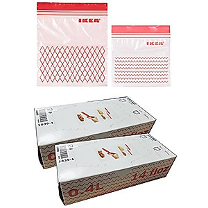 IKEA ISTAD Plastic Freezer bag, red 120Pack